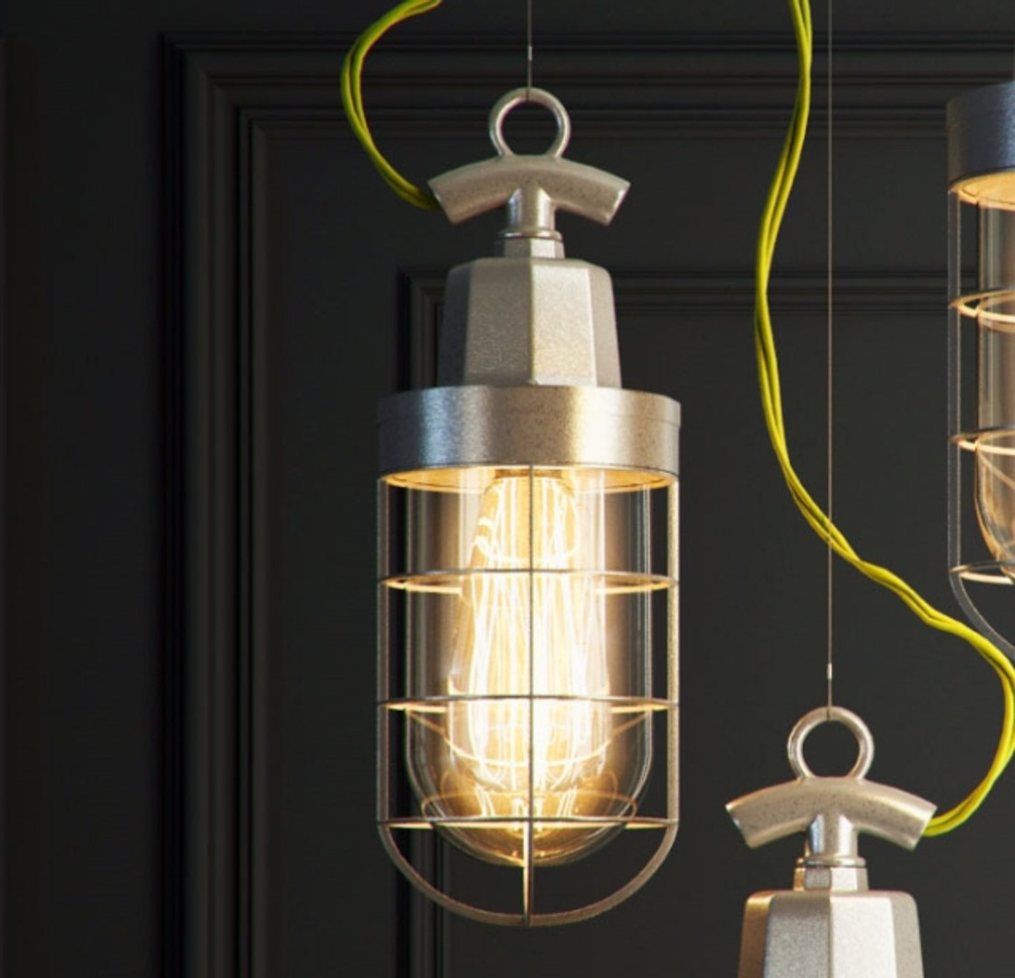 3D Model Hanging Lamp Romatti Pack-alum - TurboSquid 1573203