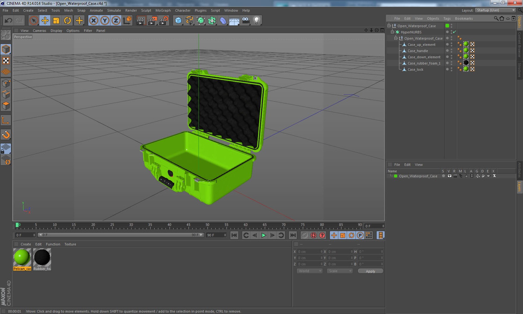 3D model open waterproof case - TurboSquid 1285548