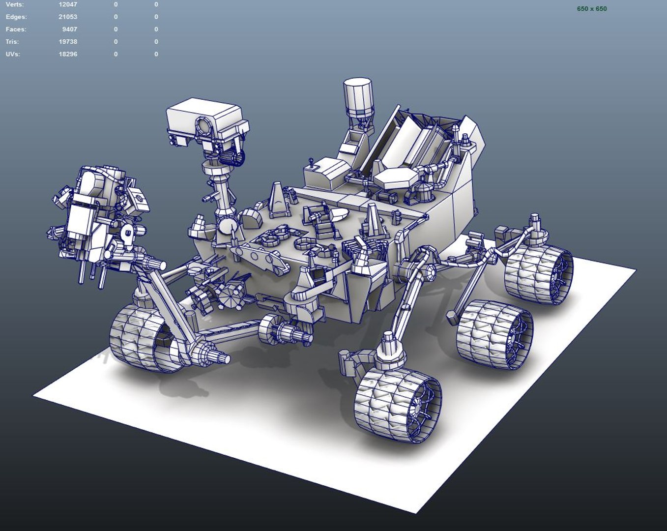 3D Model Curiosity Rover Mars - TurboSquid 1379896