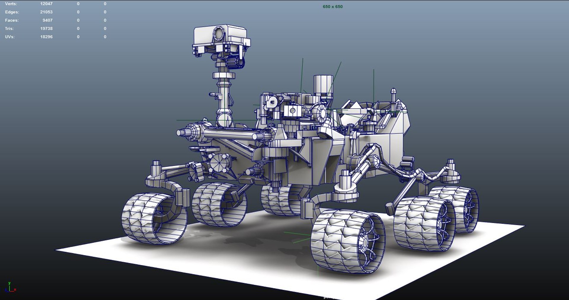 3D Model Curiosity Rover Mars - TurboSquid 1379896