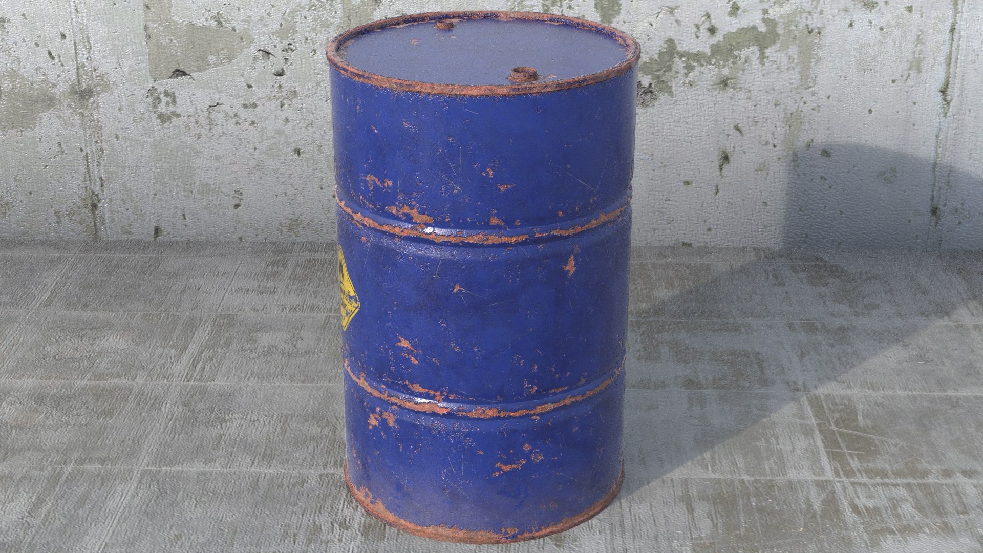 Oil Barrel Dark Blue HD Model - TurboSquid 1868966