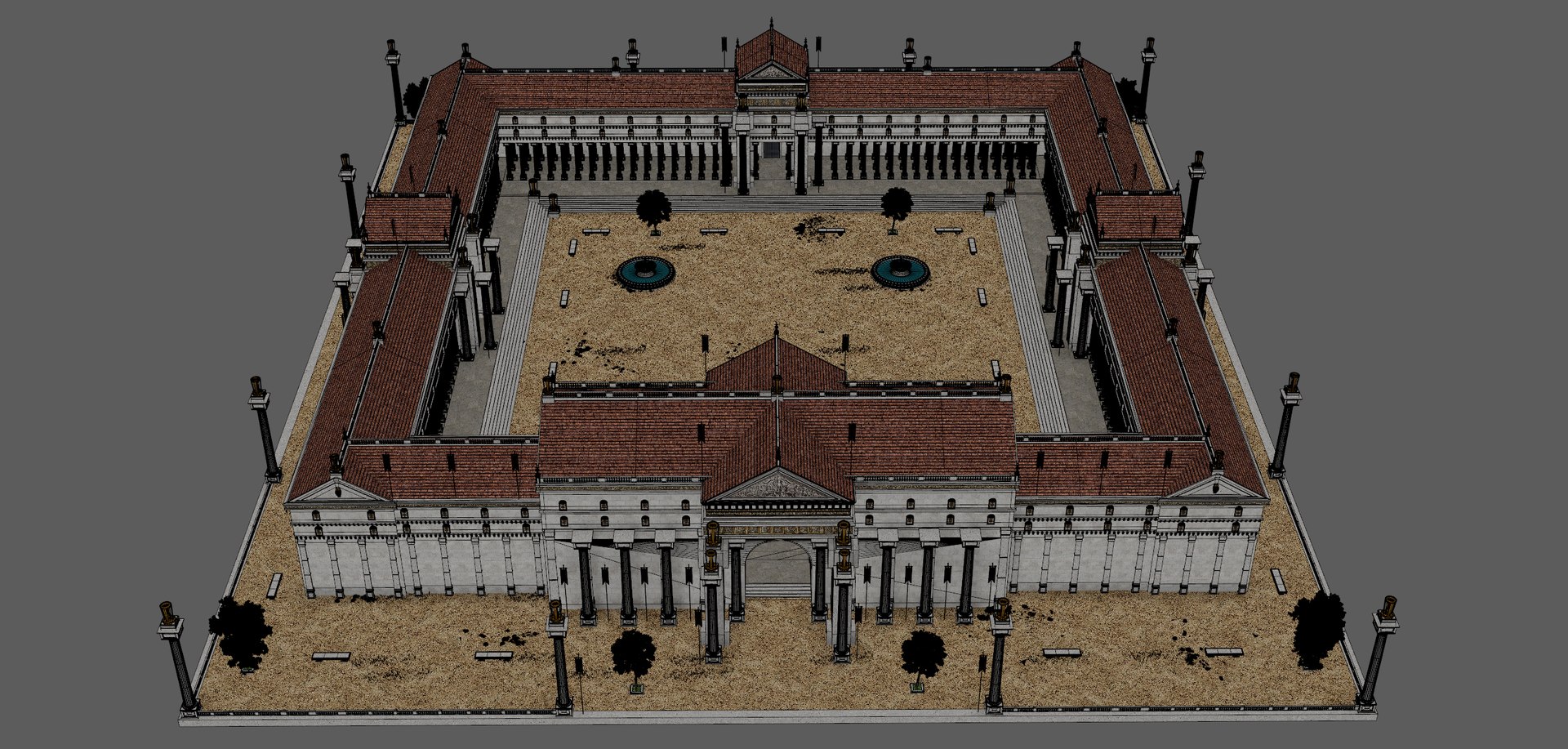 3D Model Roman Temple Parliament - TurboSquid 2271867