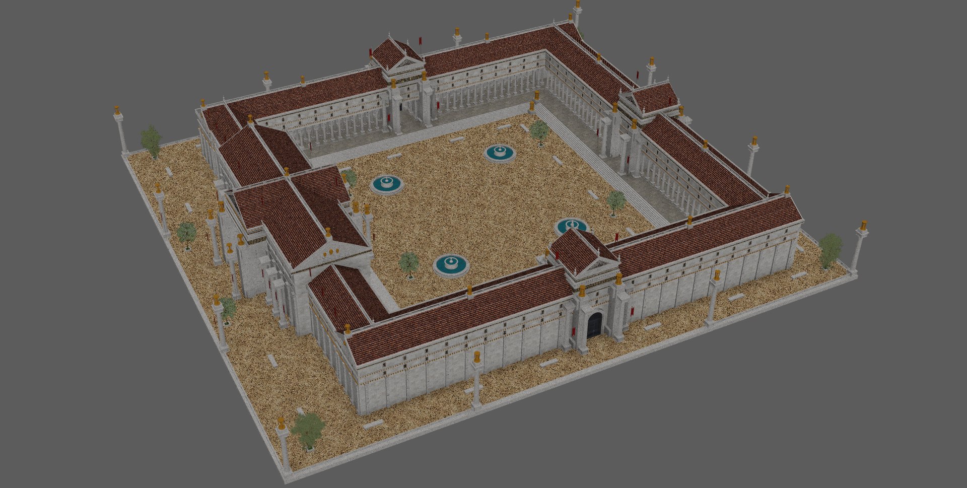 3D Model Roman Temple Parliament - TurboSquid 2271867