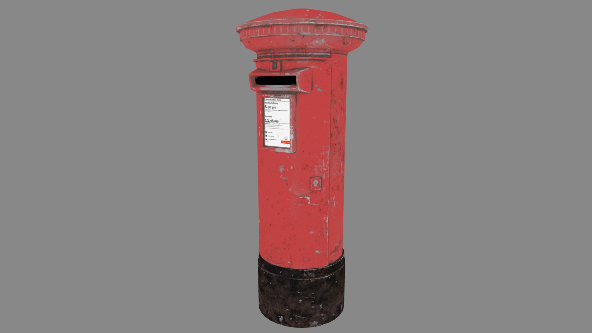 3D Postbox UK PBR - TurboSquid 1789577