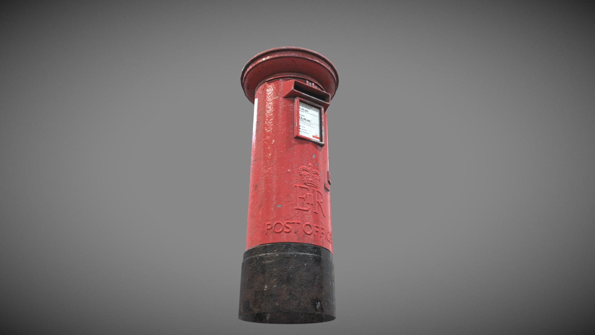 3D Postbox UK PBR - TurboSquid 1789577
