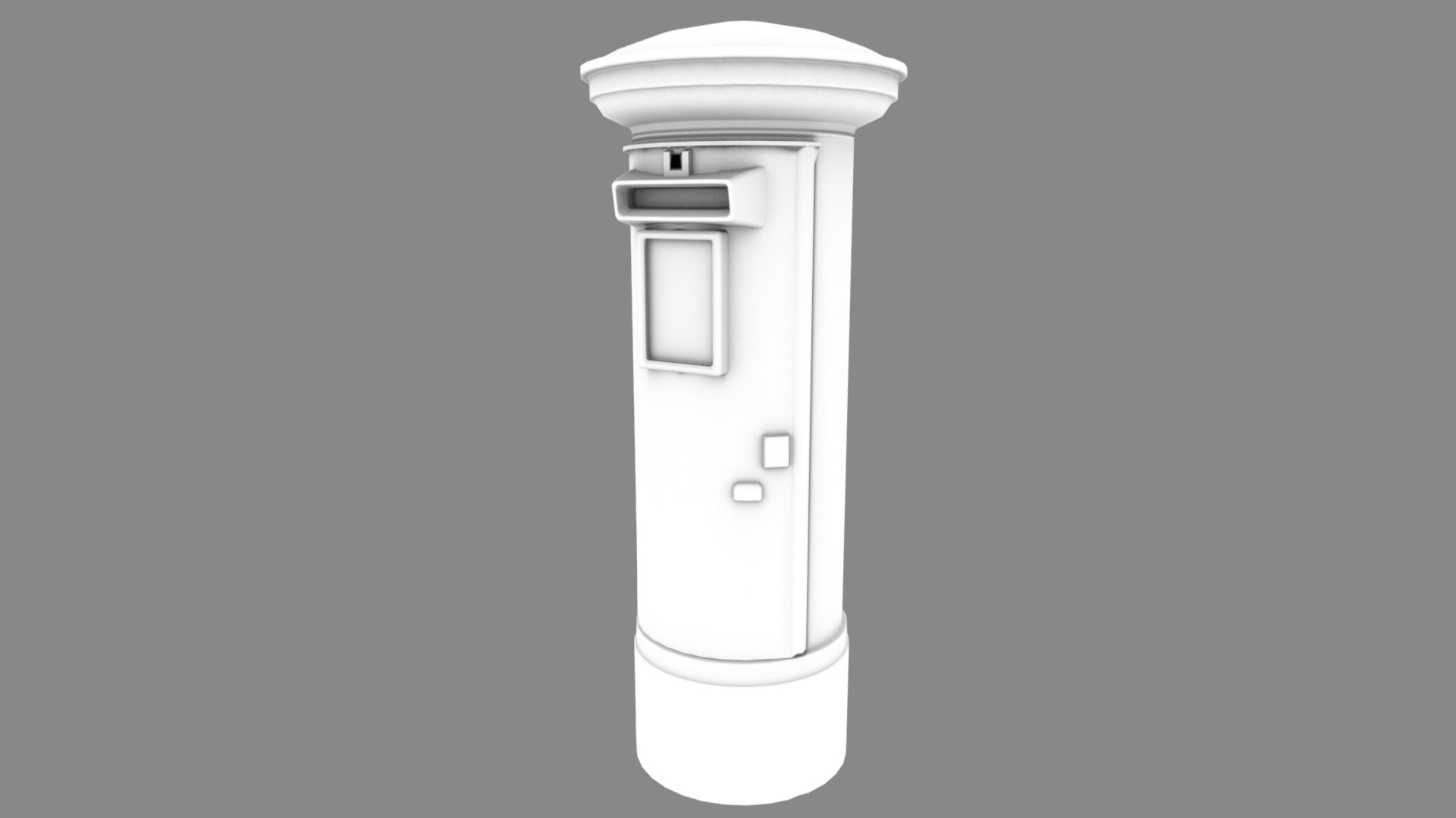3D Postbox UK PBR - TurboSquid 1789577