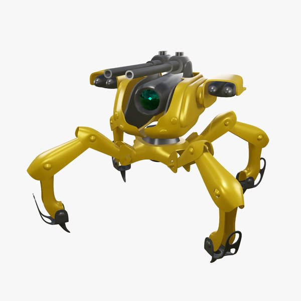 3D Epic Mech Spider yellow model - TurboSquid 2043190