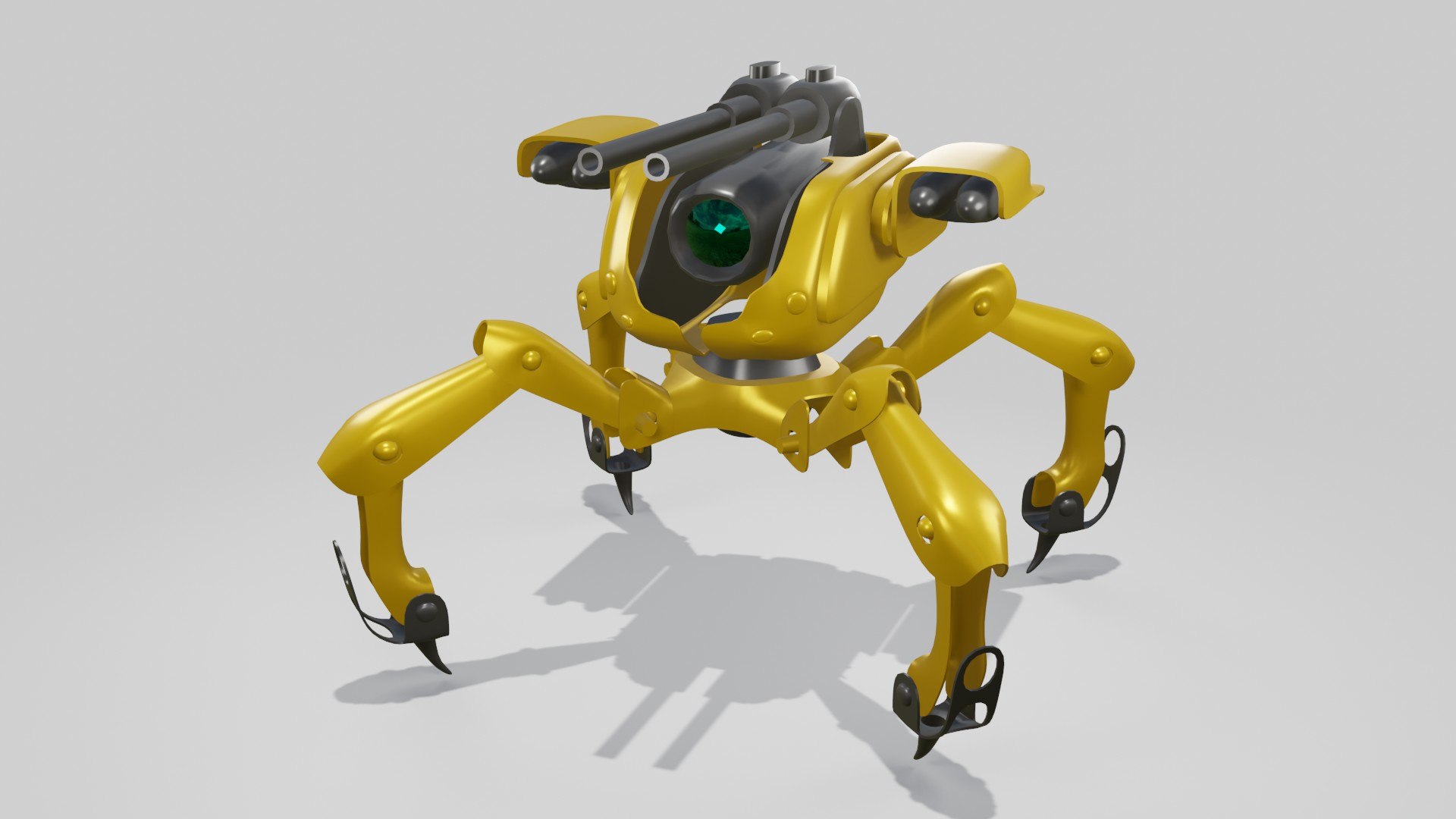 3D Epic Mecha Spider yellow model - TurboSquid 2043190