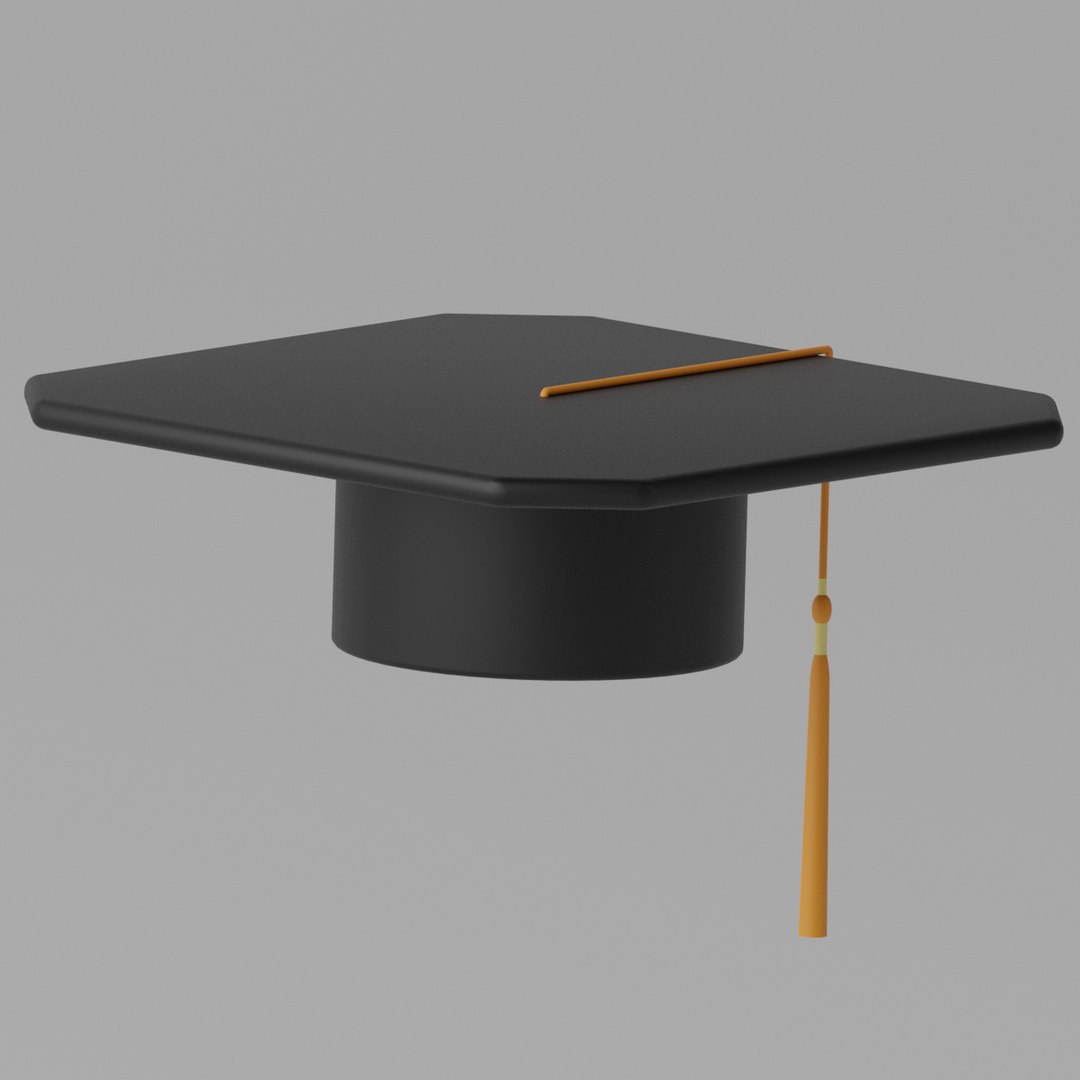 3D Cartoon Graduation Cap - TurboSquid 2179538