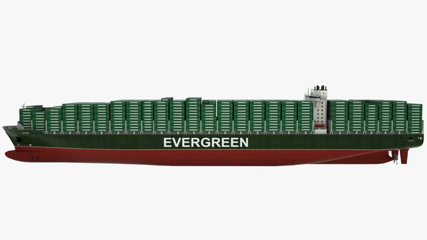 集装箱船 Evergreen Ever Liberty3D模型 - TurboSquid 1732229