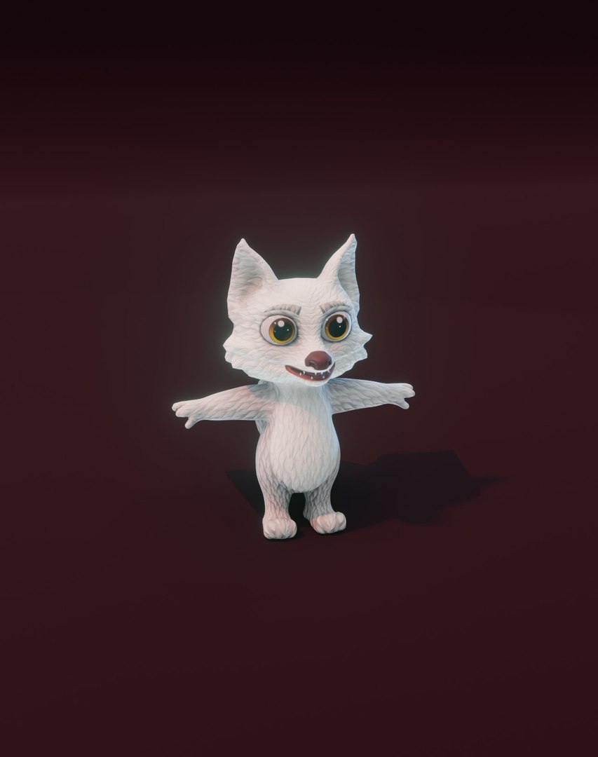 3D Cartoon Arctic Fox Animated 3D Model Model - TurboSquid 1844798