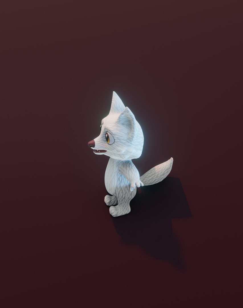 3D Cartoon Arctic Fox Animated 3D Model Model - TurboSquid 1844798
