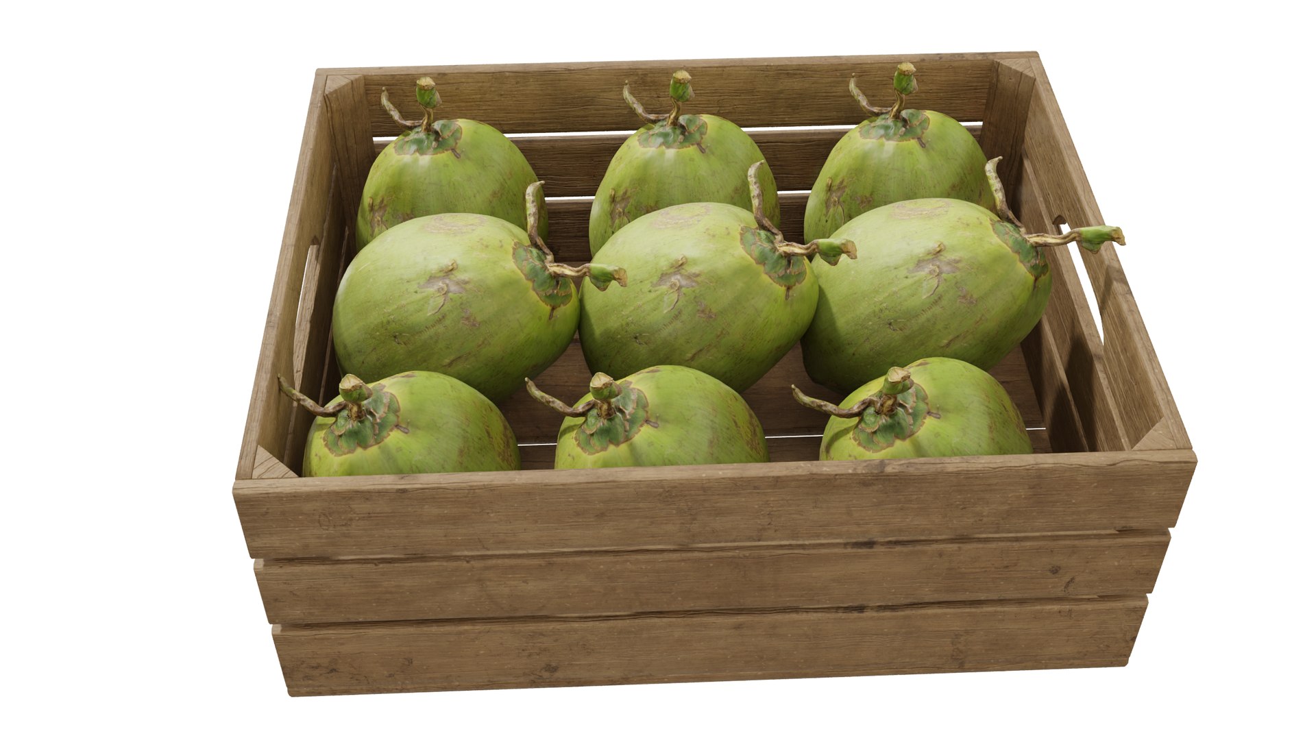 Coconut Crates Model - TurboSquid 1967319