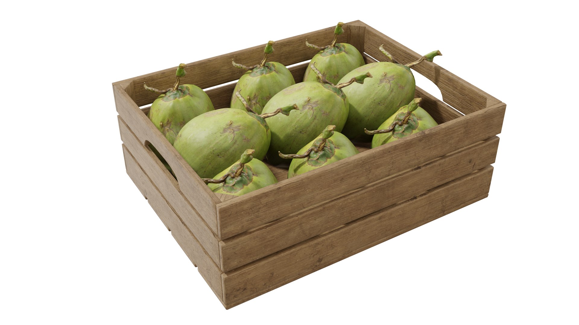 Coconut Crates Model - TurboSquid 1967319