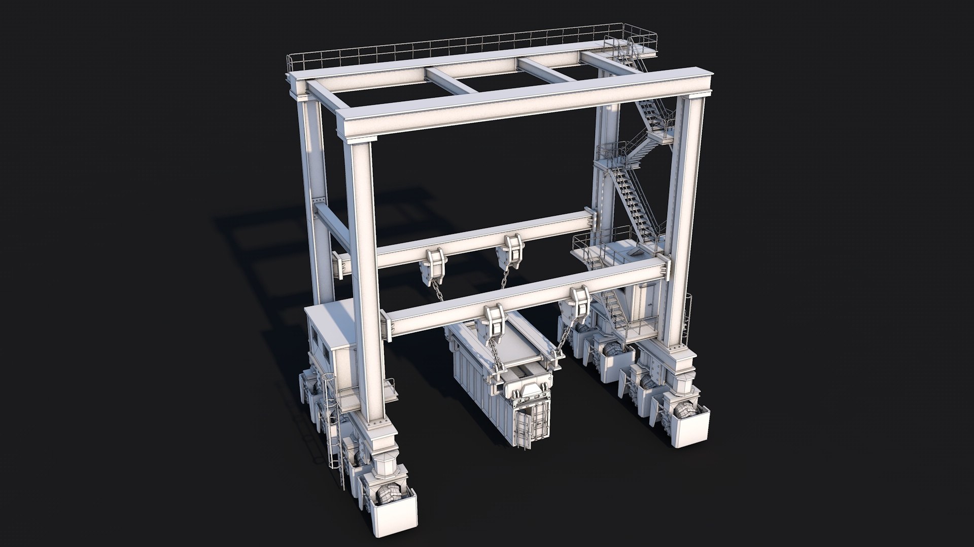 Straddle Carrier Machine 3D - TurboSquid 2202442