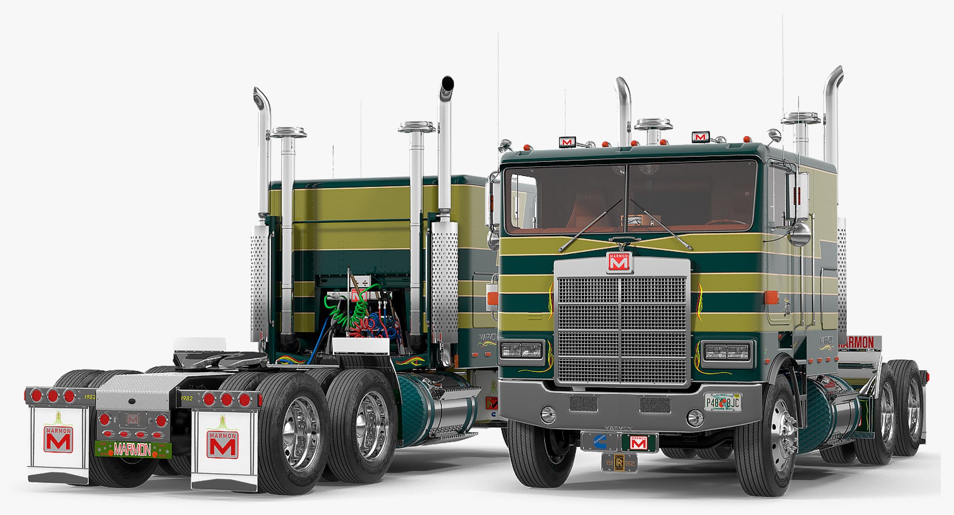 3D cabover truck marmon 110p - TurboSquid 1415793