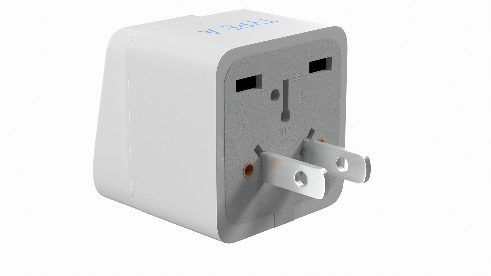 3D Type A Plug Adapter White - TurboSquid 1838122