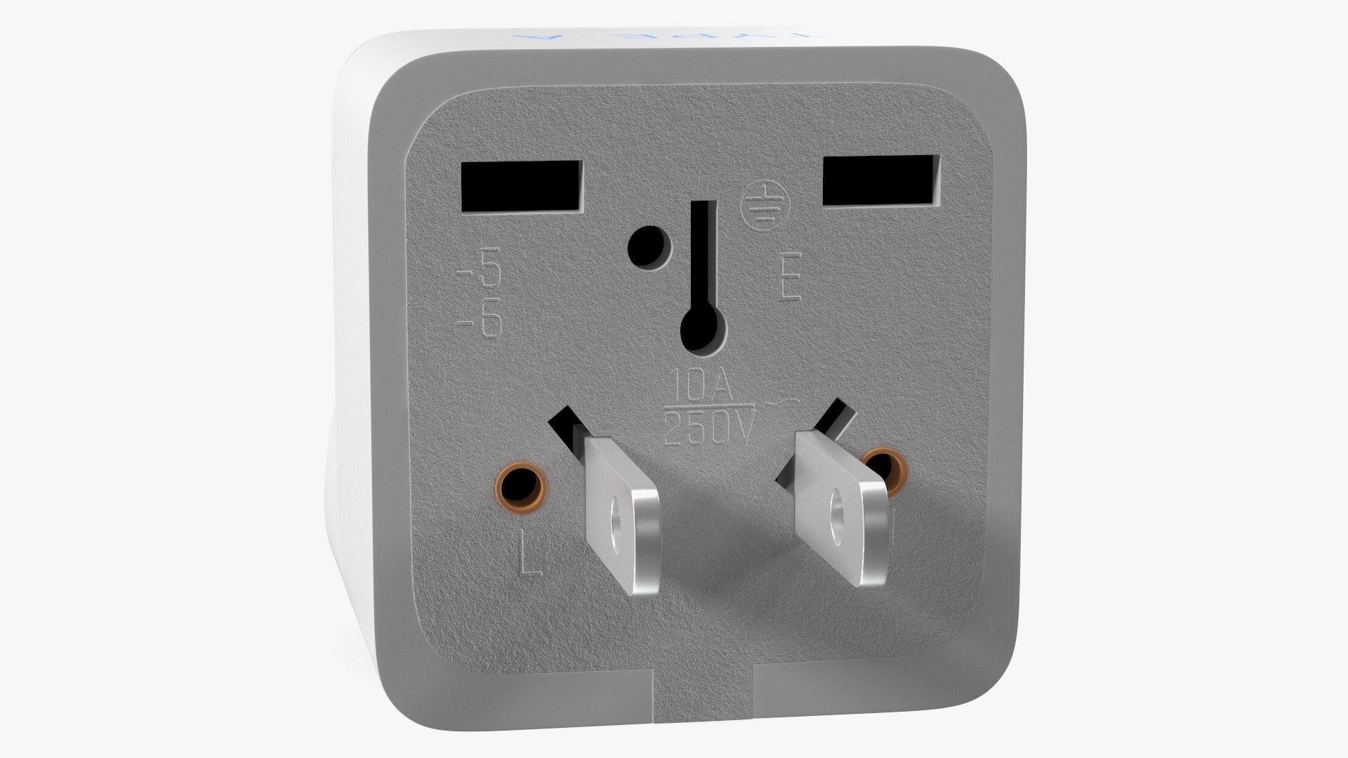 3D Type A Plug Adapter White - TurboSquid 1838122