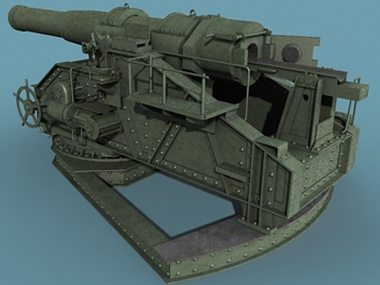 3d Russian Trench Howitzer Model
