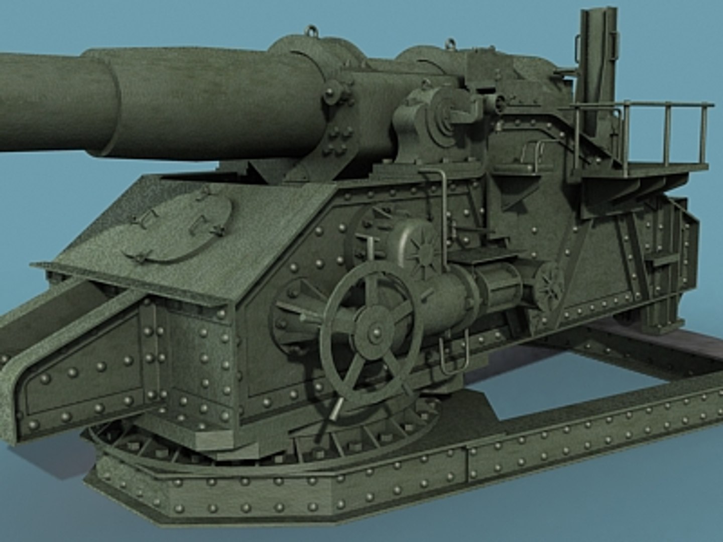 3d Russian Trench Howitzer Model