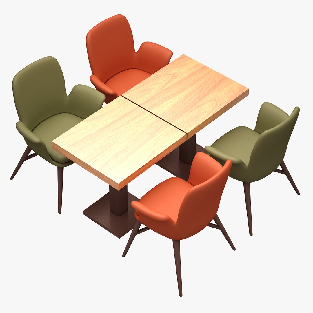 Cafe Dinner Set 3d Model
