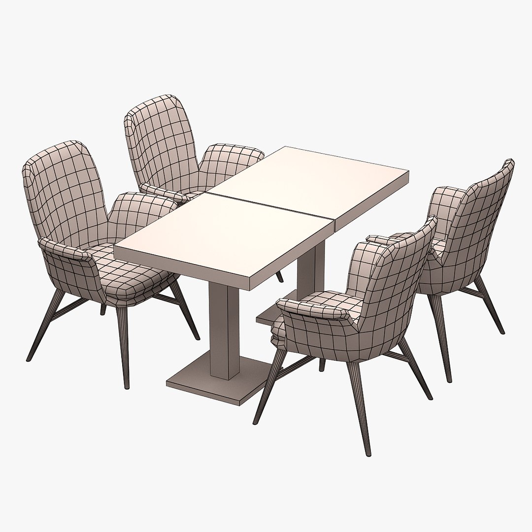 Cafe Dinner Set 3d Model
