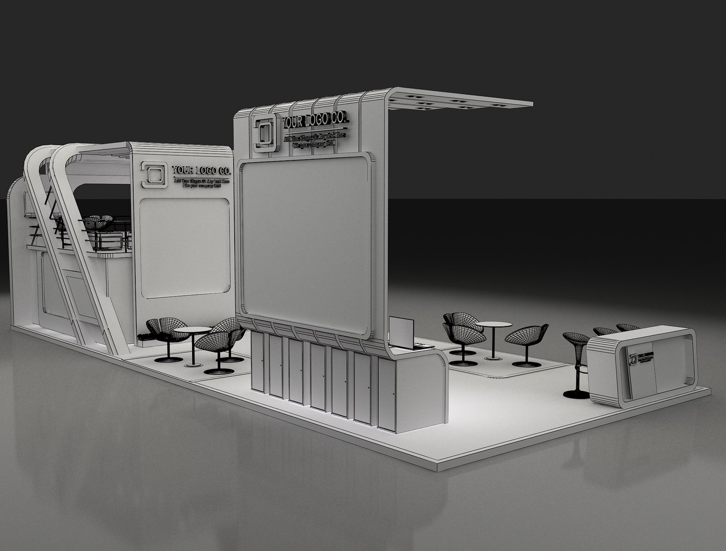 3D Booth Exhibition Stand a622 - TurboSquid 1963460