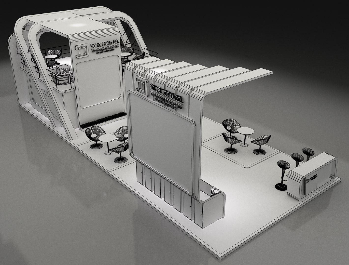 3D Booth Exhibition Stand a622 - TurboSquid 1963460