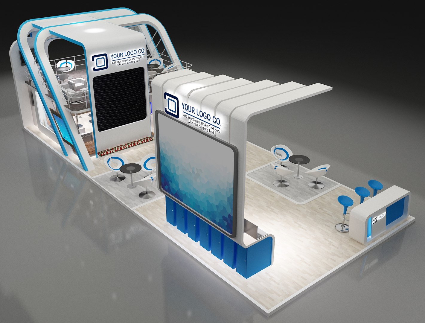 3D Booth Exhibition Stand a622 - TurboSquid 1963460