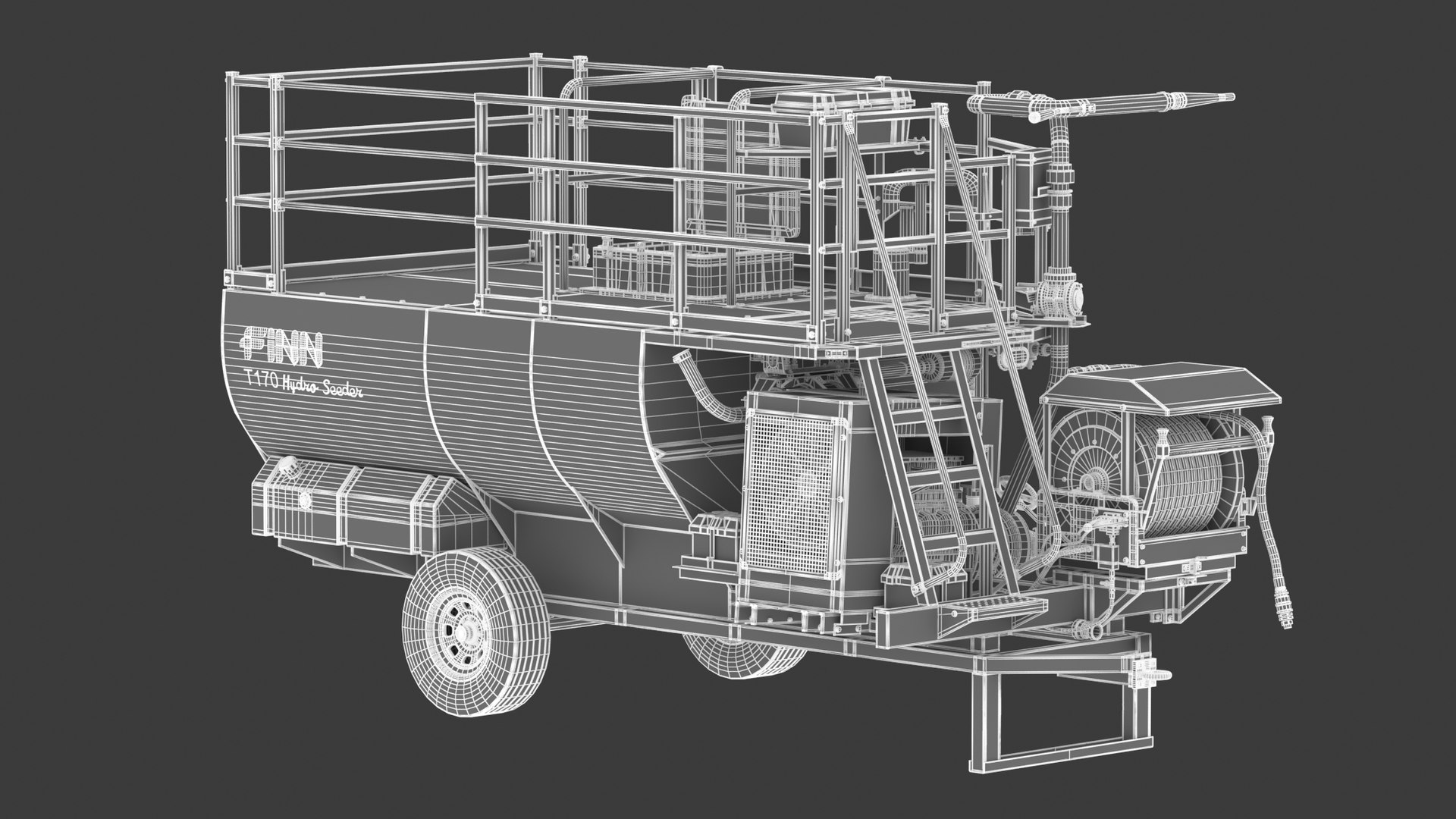 3D FINN T170 Hydroseeder - TurboSquid 2372310