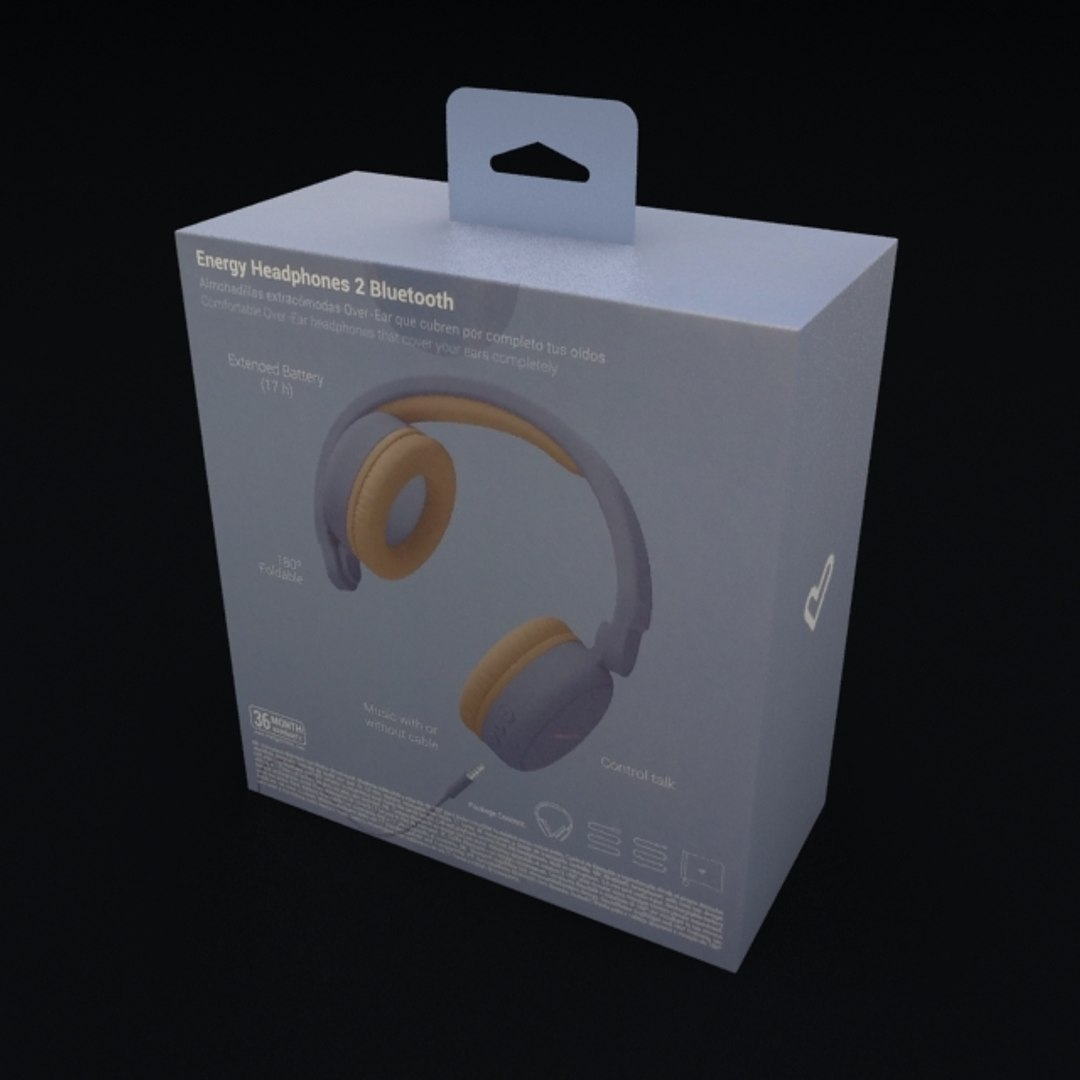Headphones box 3D model - TurboSquid 1466175
