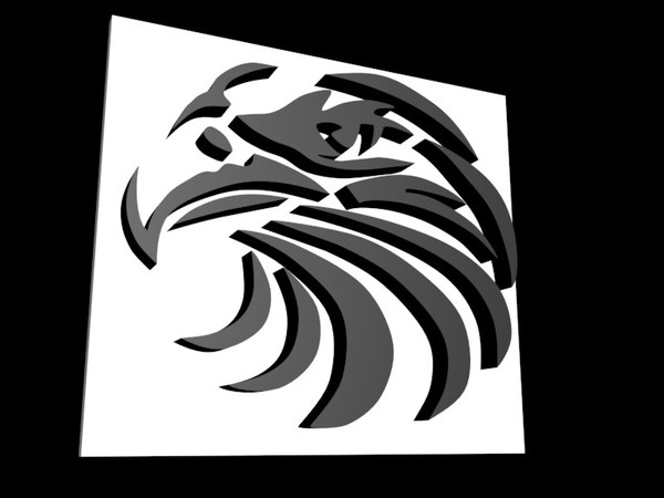3D relief representation head eagle model - TurboSquid 1203912