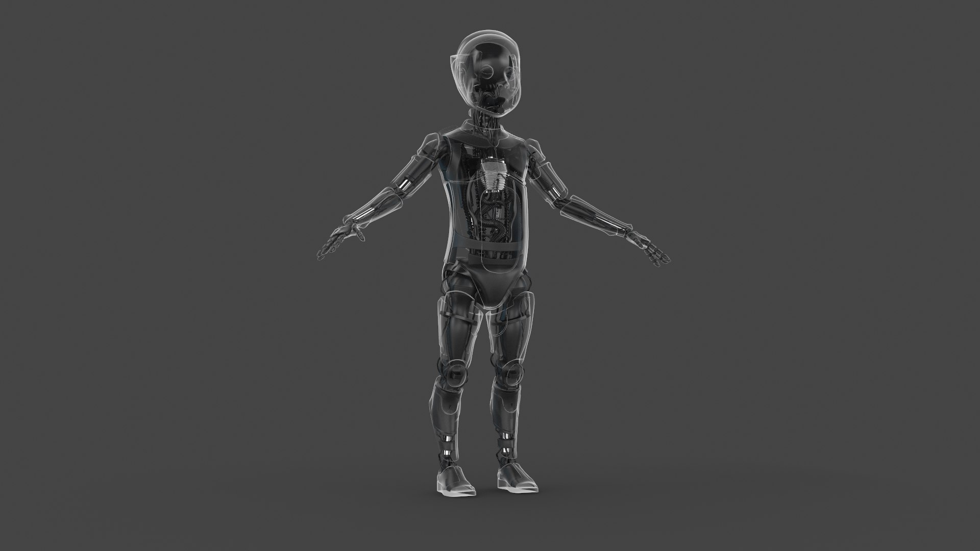 Children Cyborg Robot Rig 3D - TurboSquid 2059628