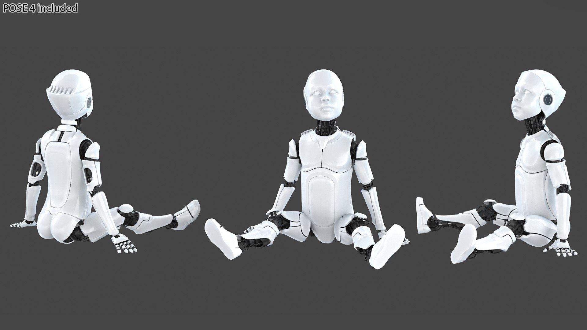 Children Cyborg Robot Rig 3D - TurboSquid 2059628