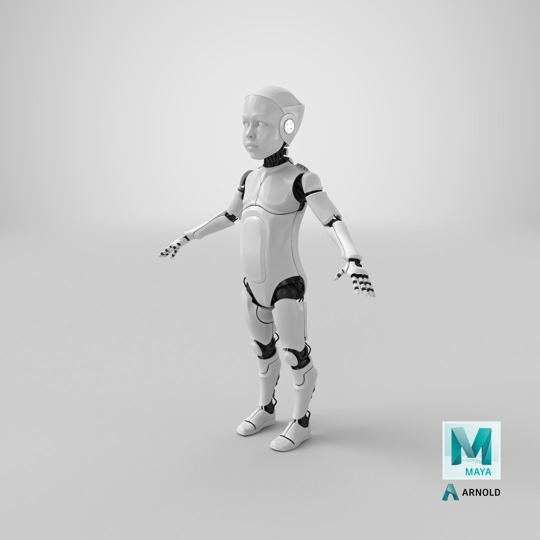 Children Cyborg Robot Rig 3D - TurboSquid 2059628