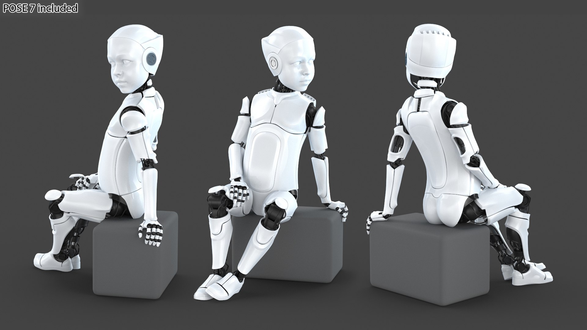 Children Cyborg Robot Rig 3D - TurboSquid 2059628