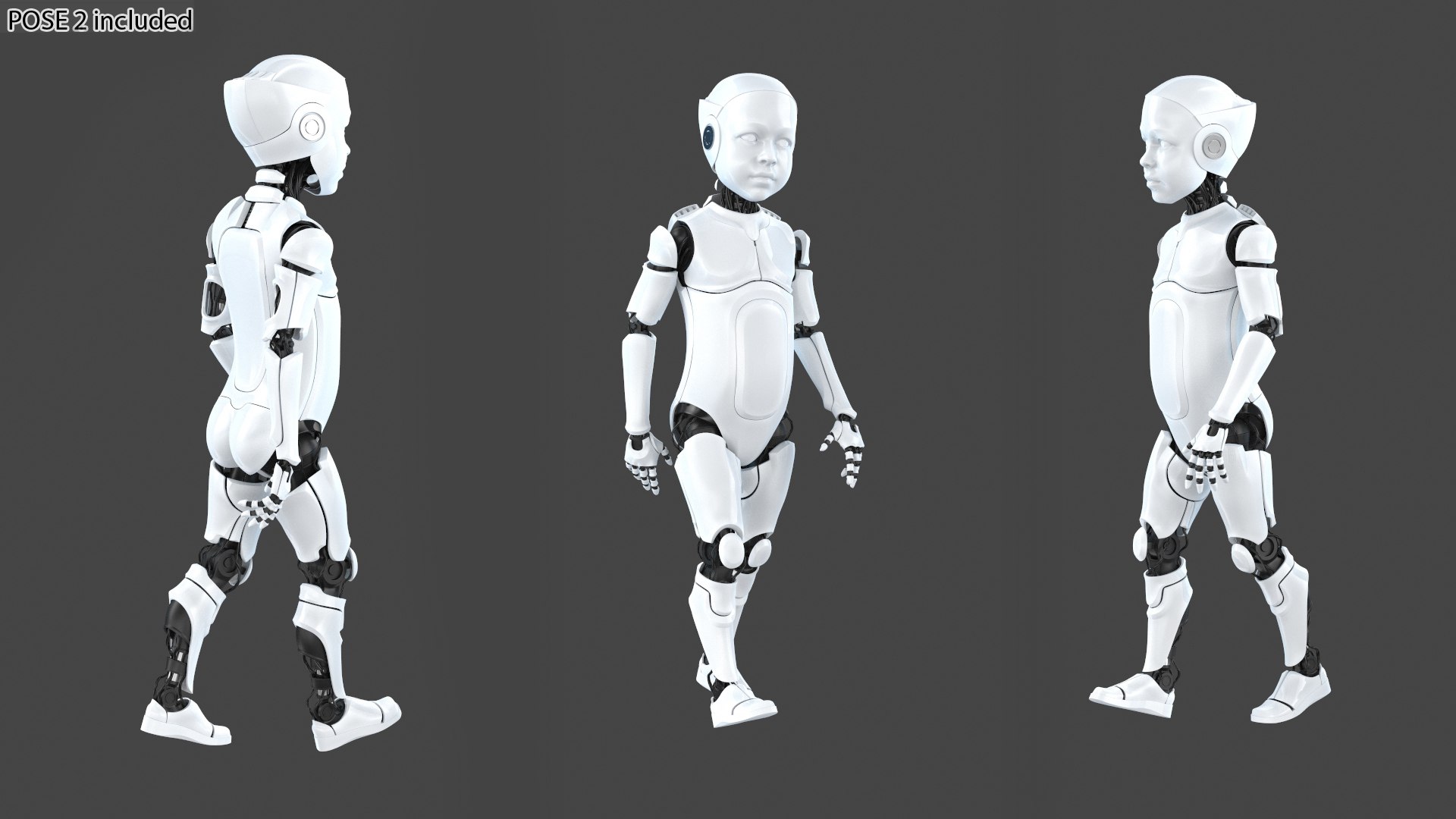 Children Cyborg Robot Rig 3D - TurboSquid 2059628