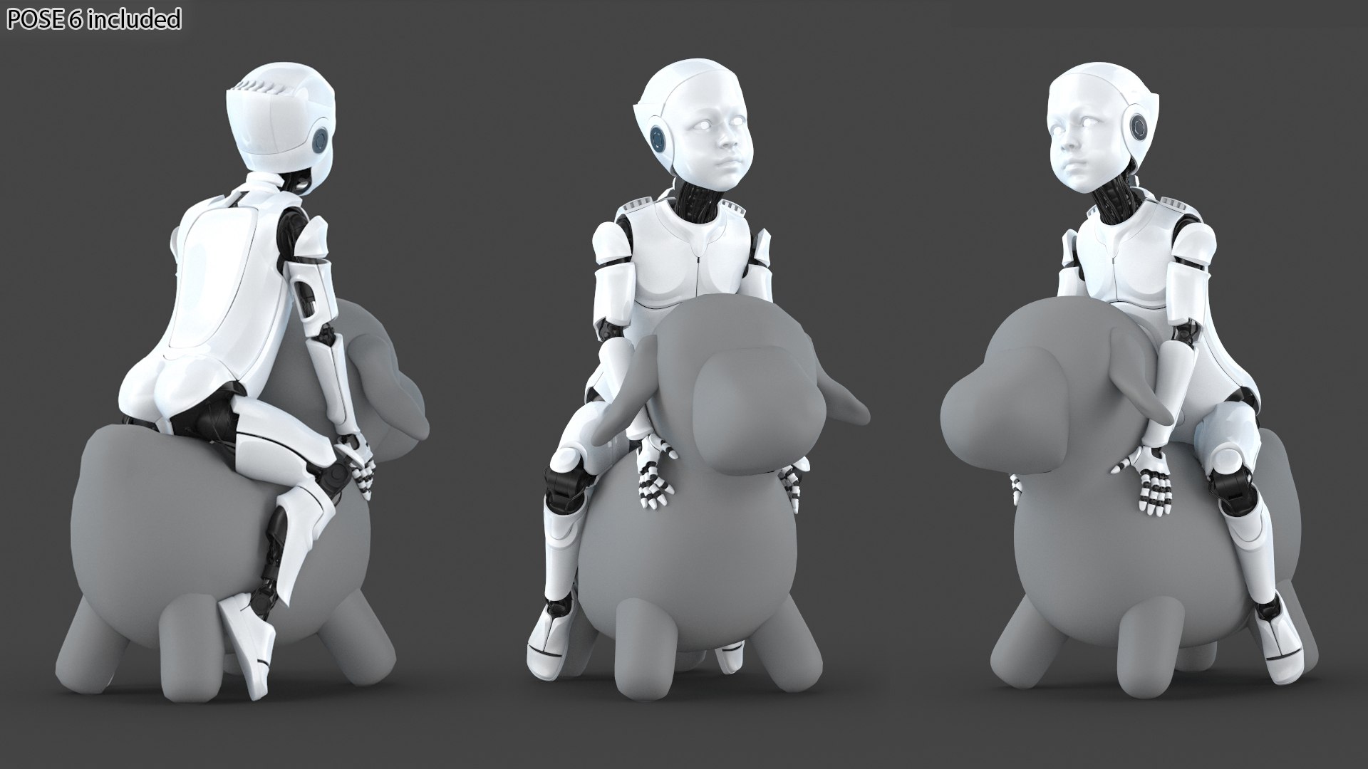 Children Cyborg Robot Rig 3D - TurboSquid 2059628