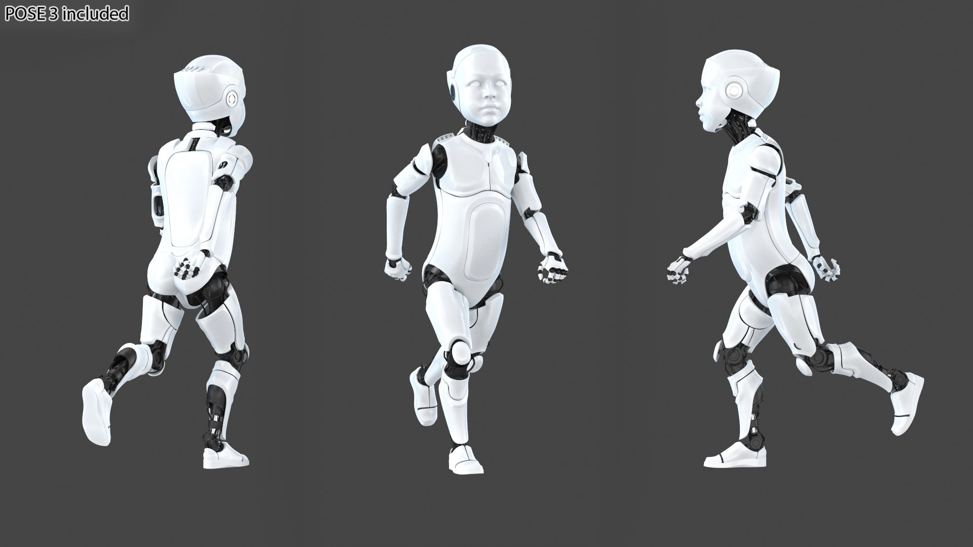 Children Cyborg Robot Rig 3D - TurboSquid 2059628