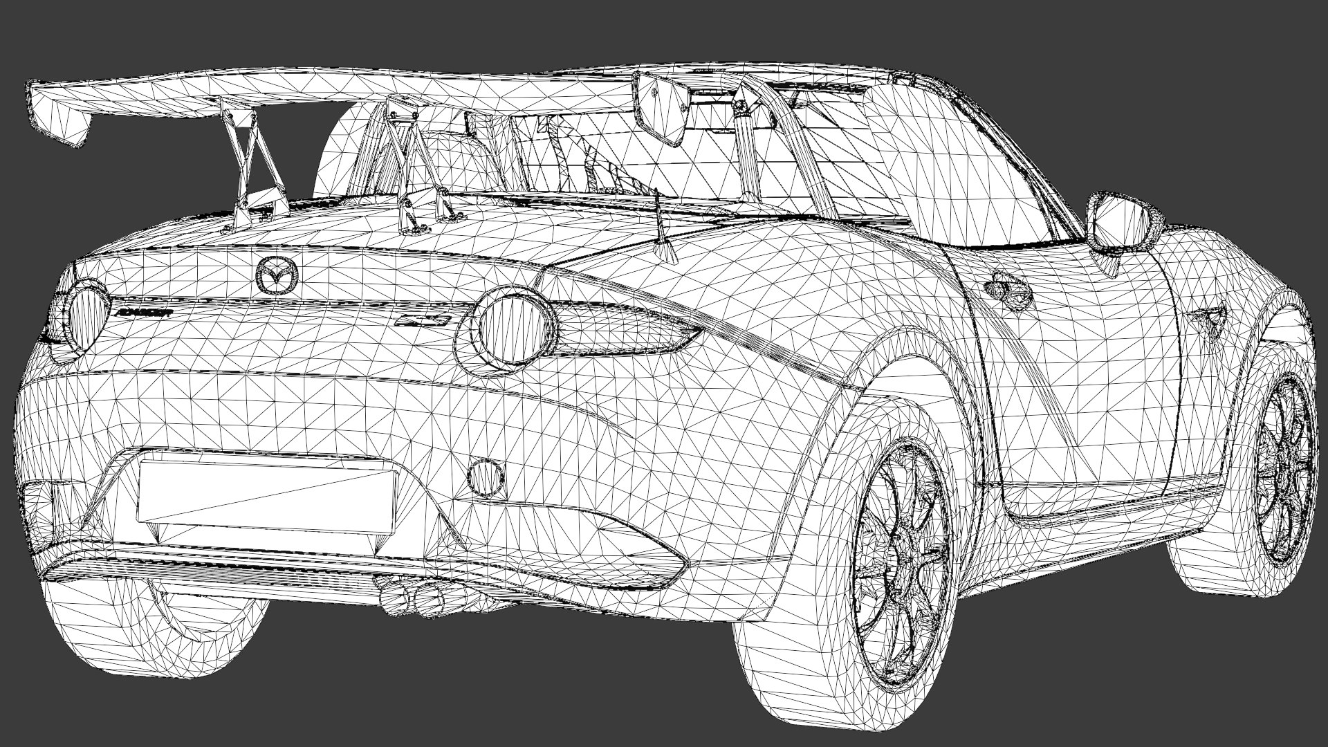 Mazda MX-5 Miata 3D Model Realistic Game Ready Roadster 3D Model ...