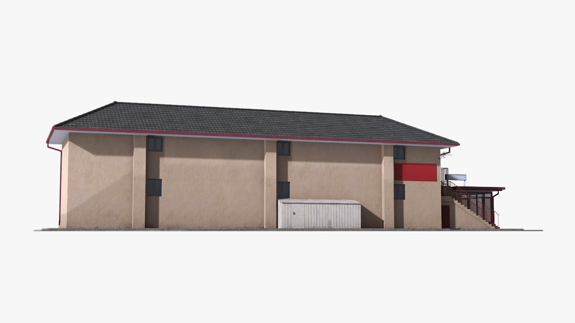 Two Story Motel 3D Model - TurboSquid 2278804