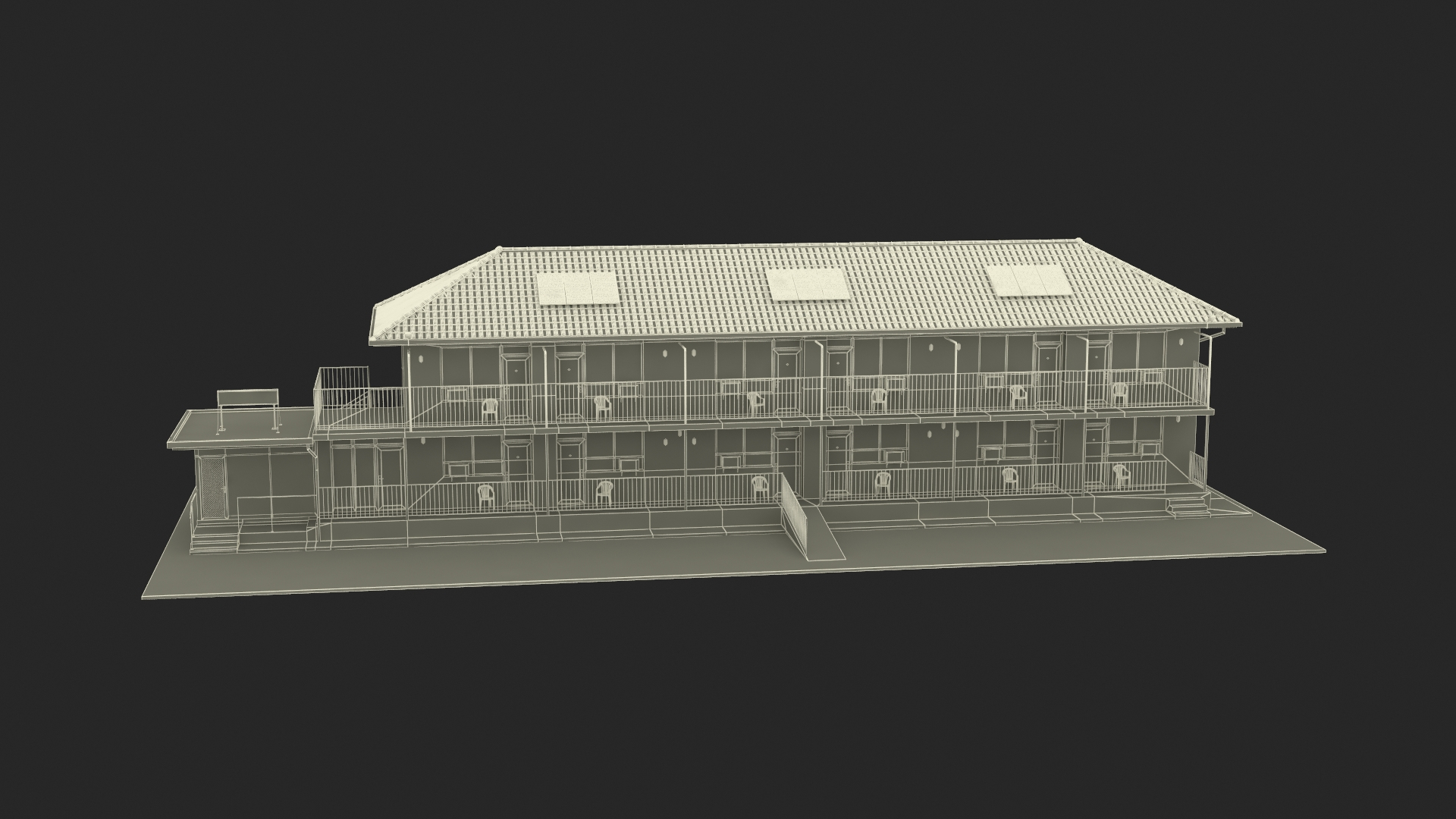 Two Story Motel 3D Model - TurboSquid 2278804