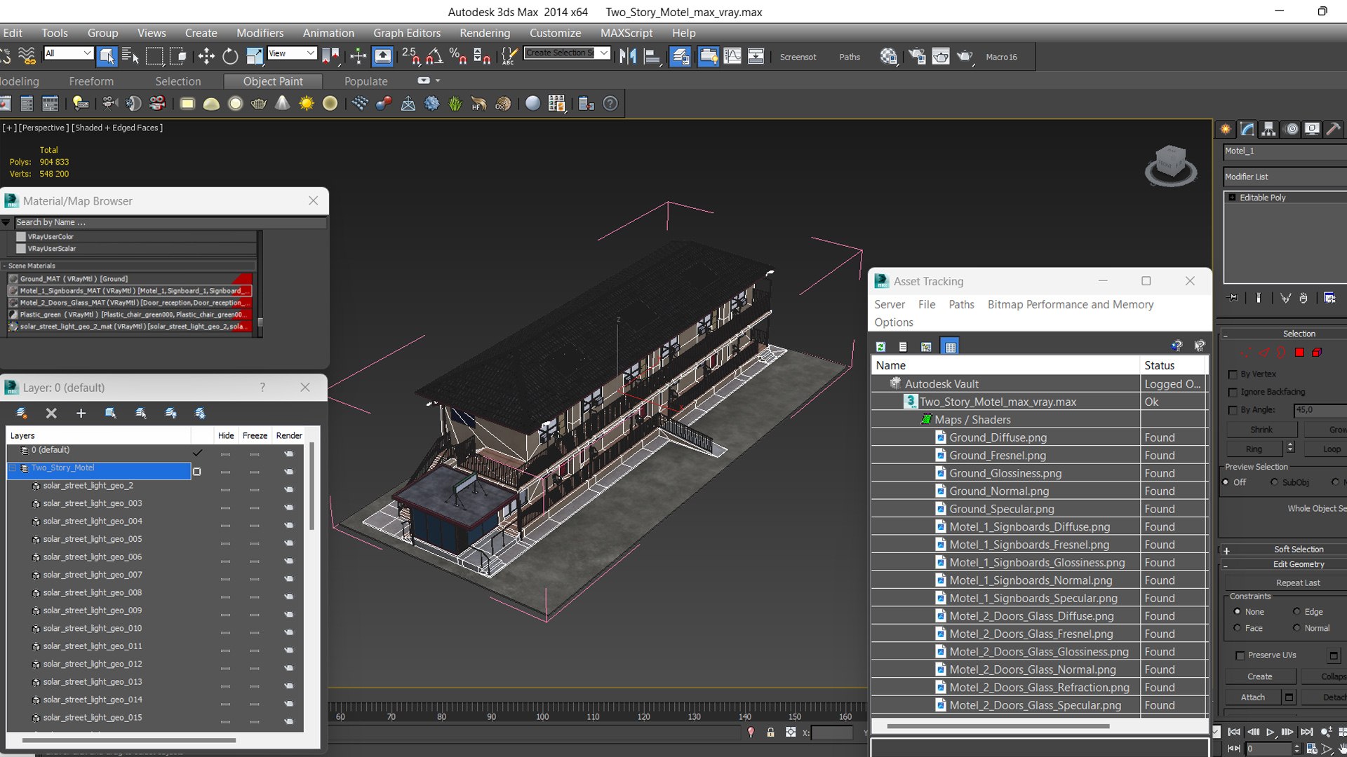 Two Story Motel 3D Model - TurboSquid 2278804