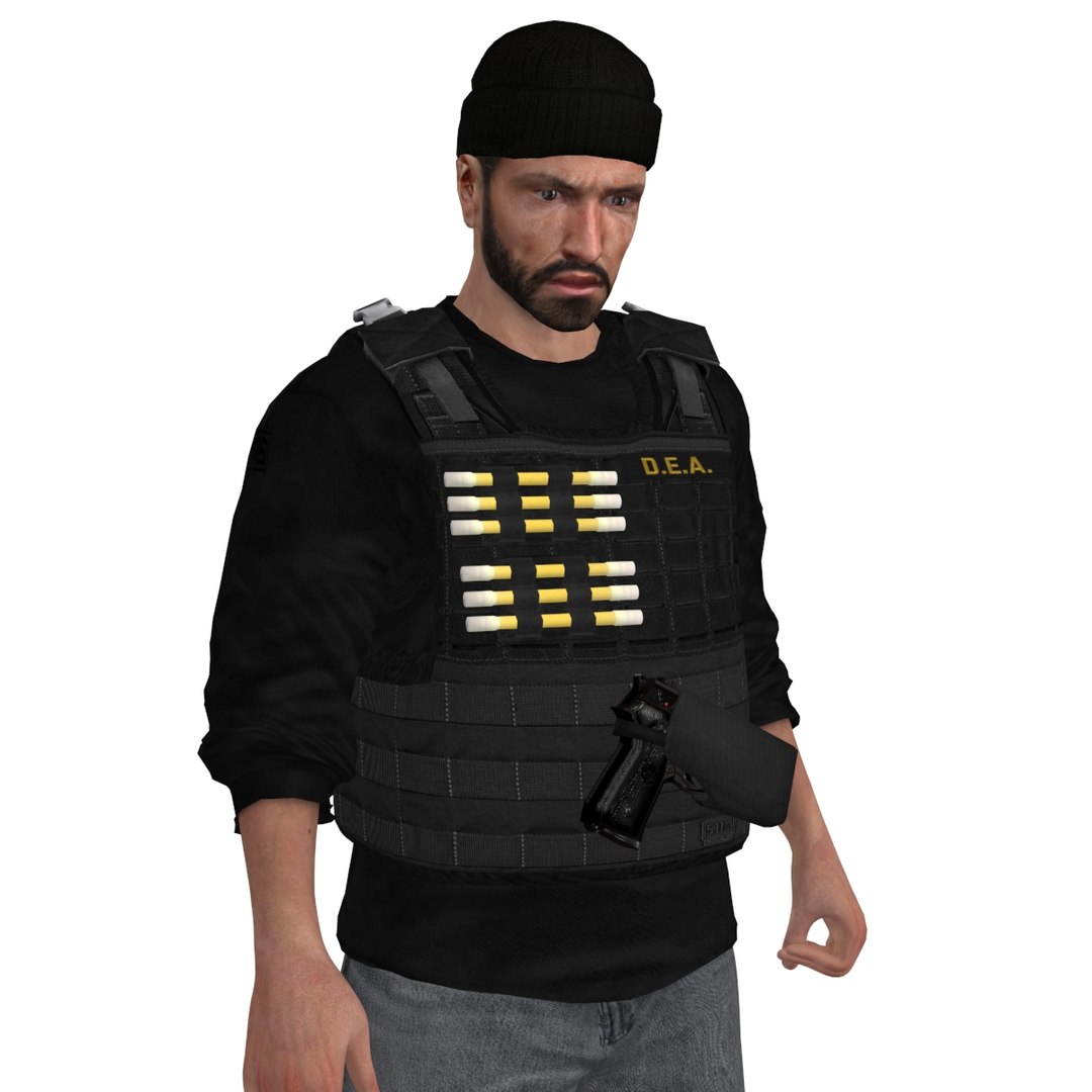 Max Rigged Dea Agent Lod