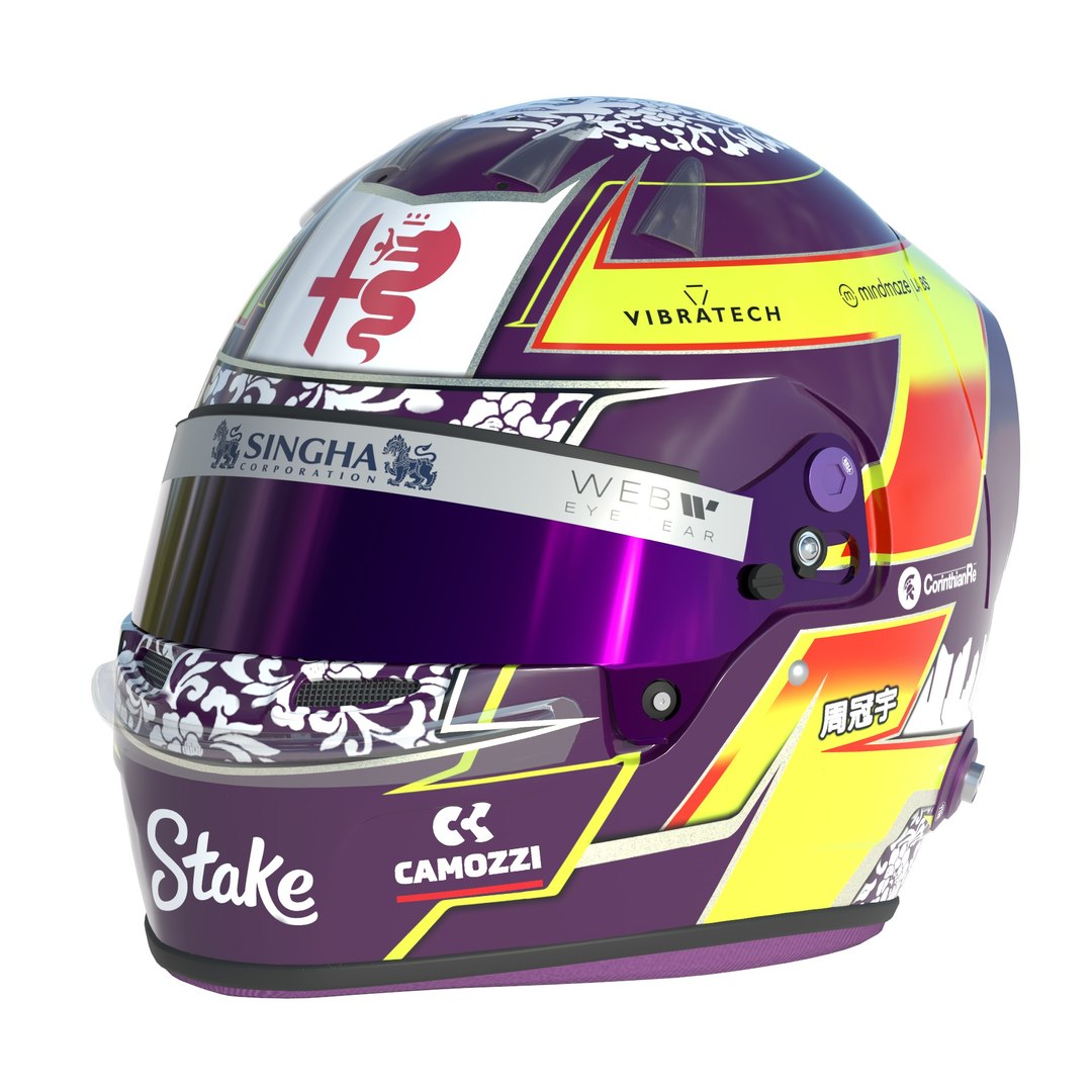 F1 Zhou Guanyu Helmet 2023 3D Model - TurboSquid 2127859