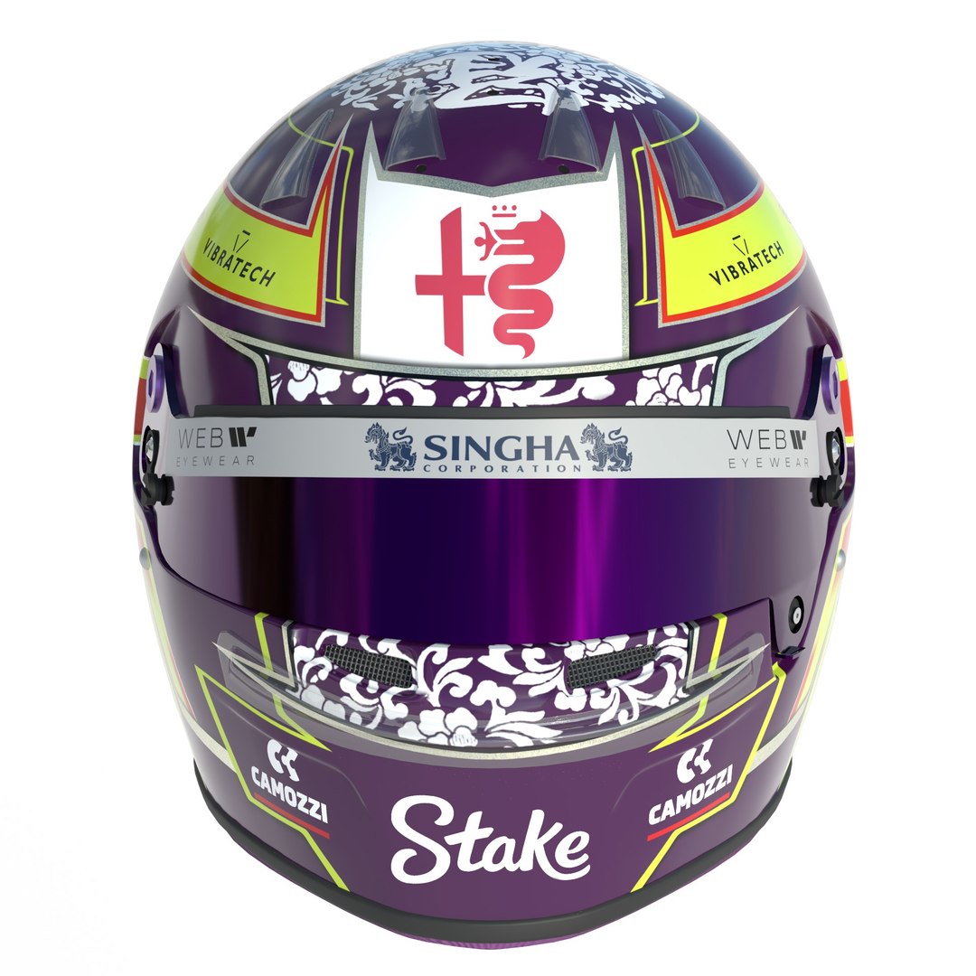 F1 Zhou Guanyu Helmet 2023 3D Model - TurboSquid 2127859