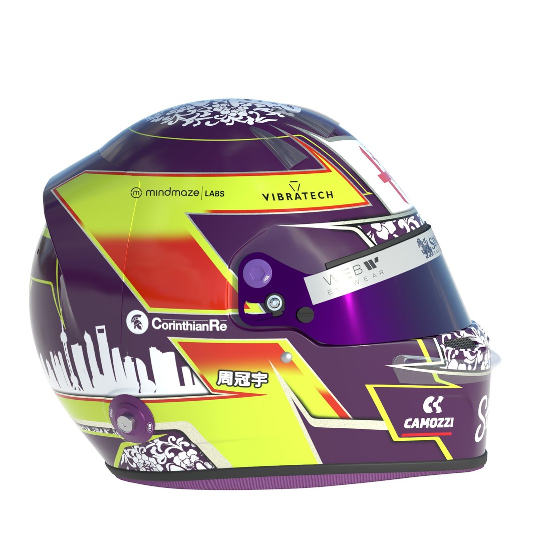 F1 Zhou Guanyu Helmet 2023 3D Model - TurboSquid 2127859