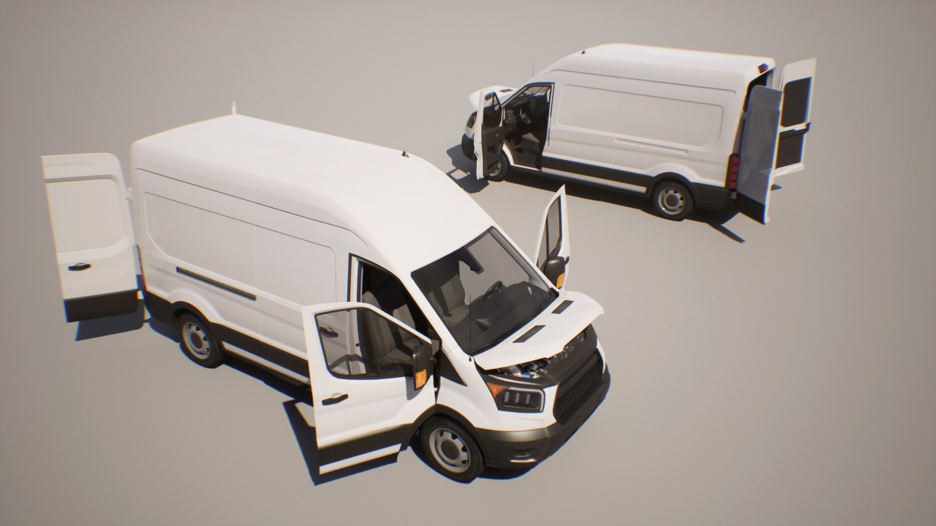 3D Cargo Van - Game Ready Vehicle Model - TurboSquid 2374627