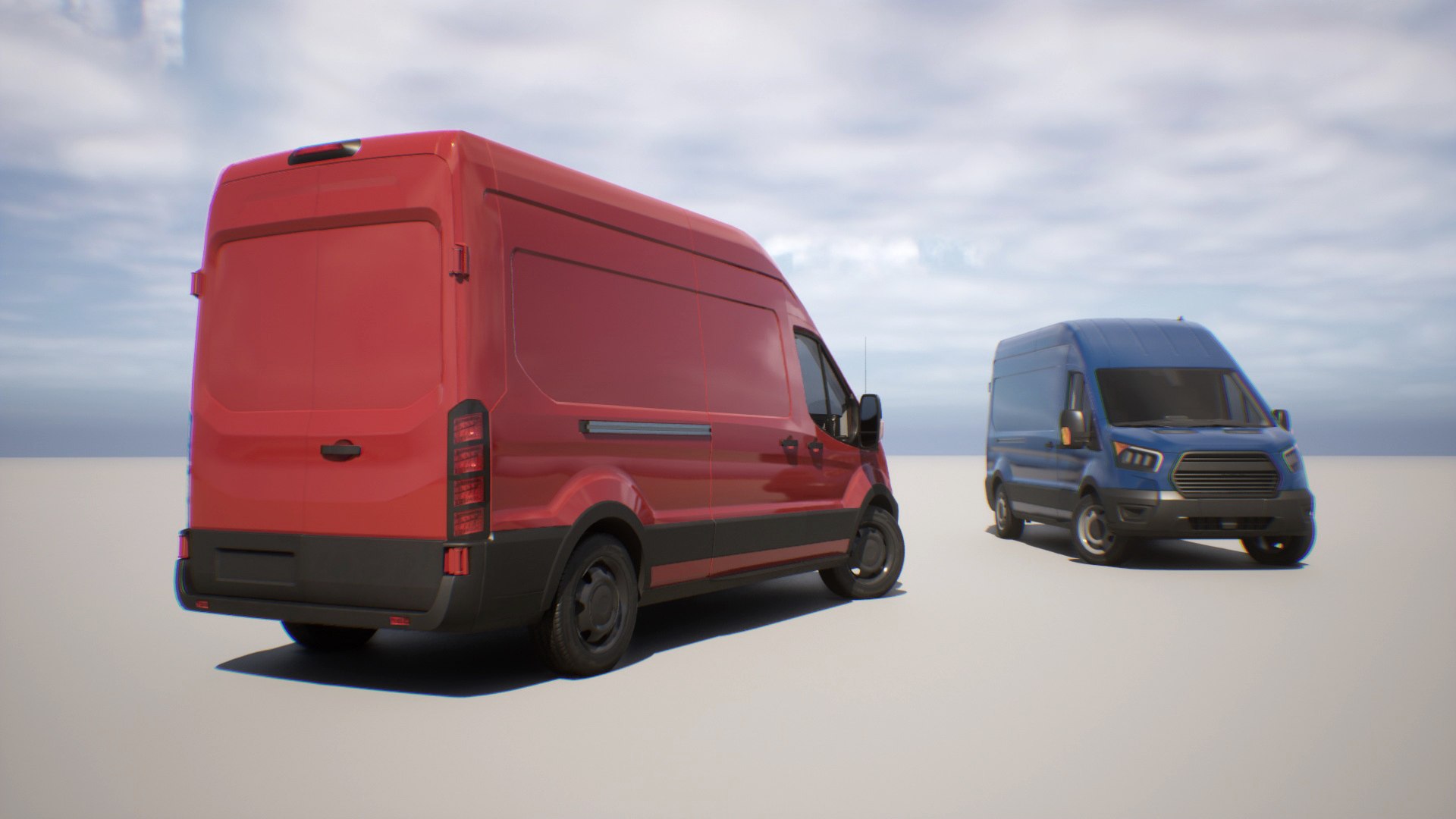 3D Cargo Van - Game Ready Vehicle Model - TurboSquid 2374627