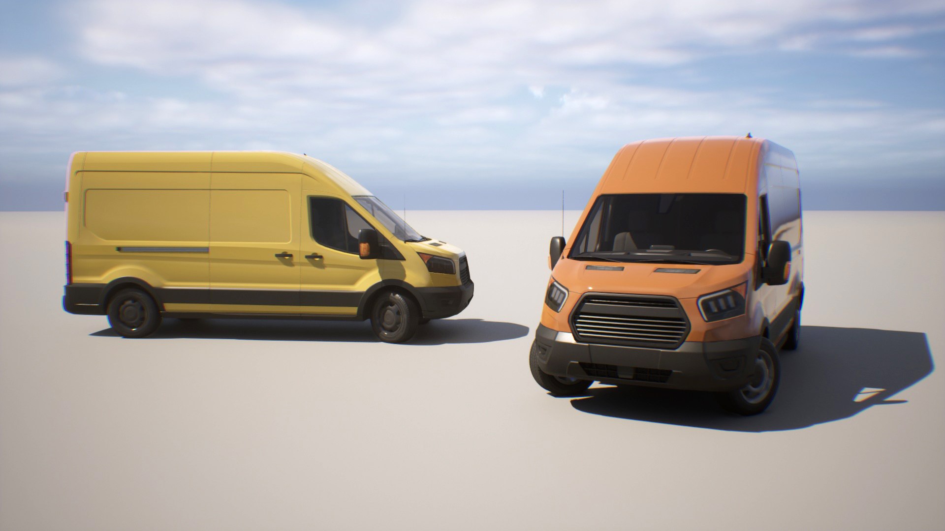 3D Cargo Van - Game Ready Vehicle Model - TurboSquid 2374627